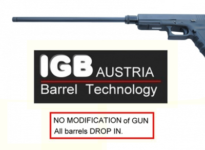Gen 3 & 4 Glock 16" Barrel - IGB Austria Match Grade Hexagonal 16 ...