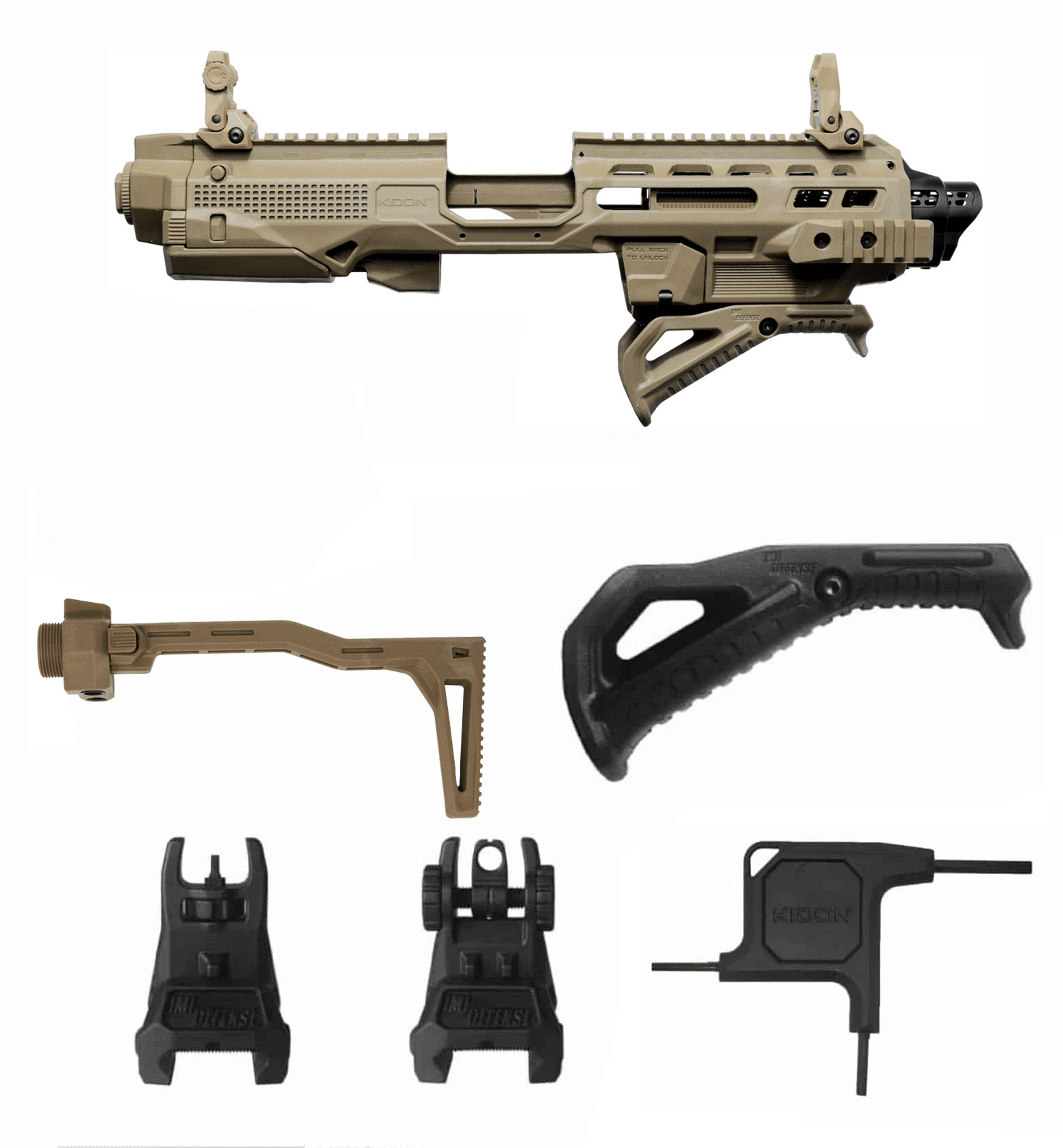 IMI Tan KIDON PDW Conversion Kit for Canik TP9 – TP9SFX - Other Pistol ...